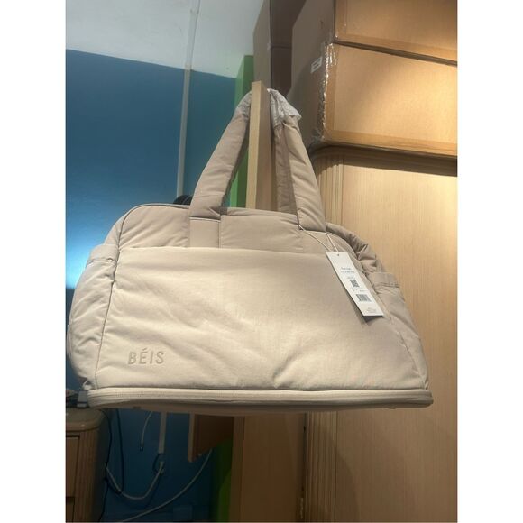 BEIS | Bags | Beis Nwt Air Duffle In Oat | Poshmark